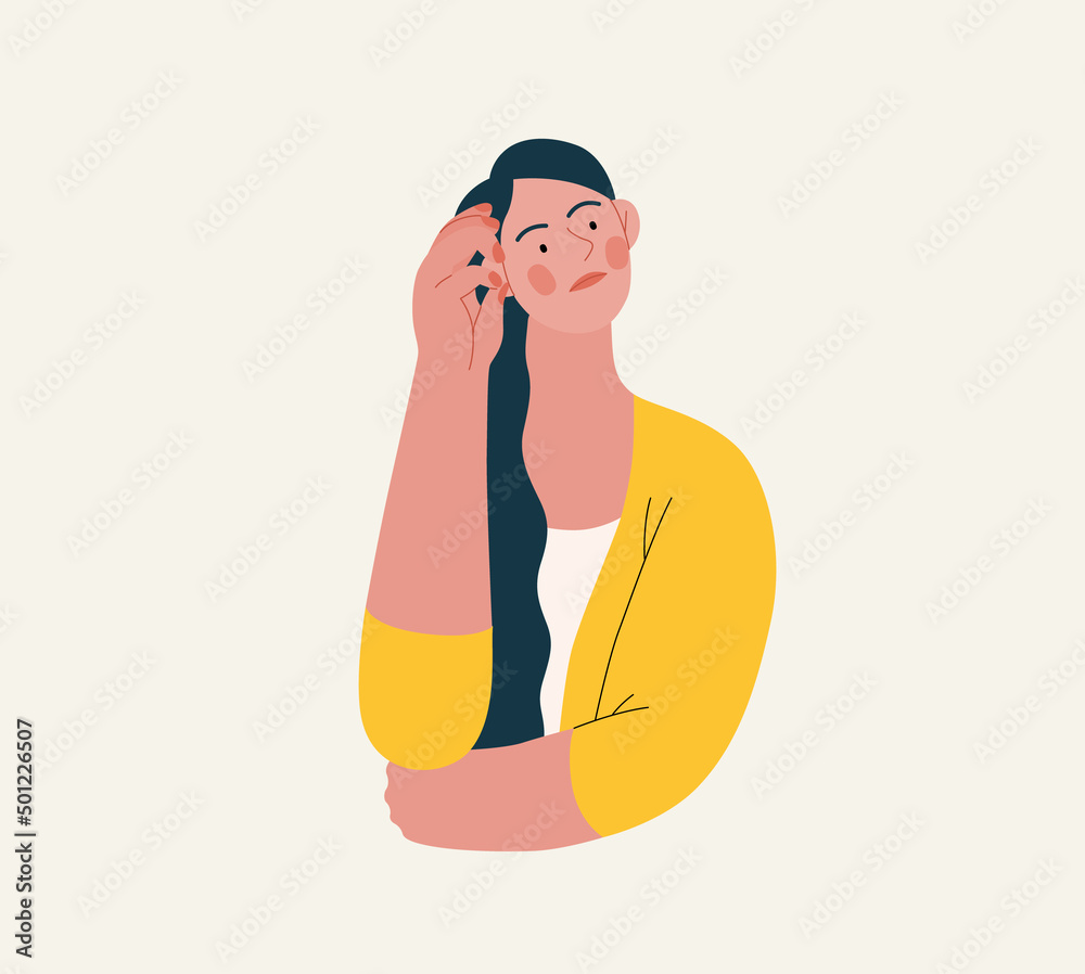 People portrait - Thinking people -Modern flat vector concept ...