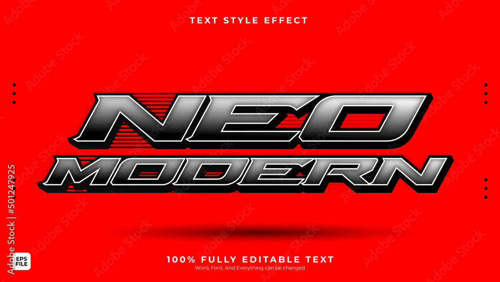 premium modern text style editable vector text effect Stock Vector ...