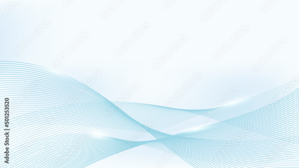 Abstract light blue curved wavy lines background. Stock Vector | Adobe ...