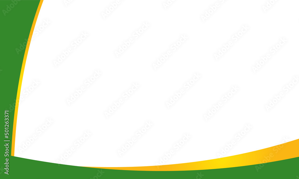 simple shape frame green and yellow color Stock Vector | Adobe Stock