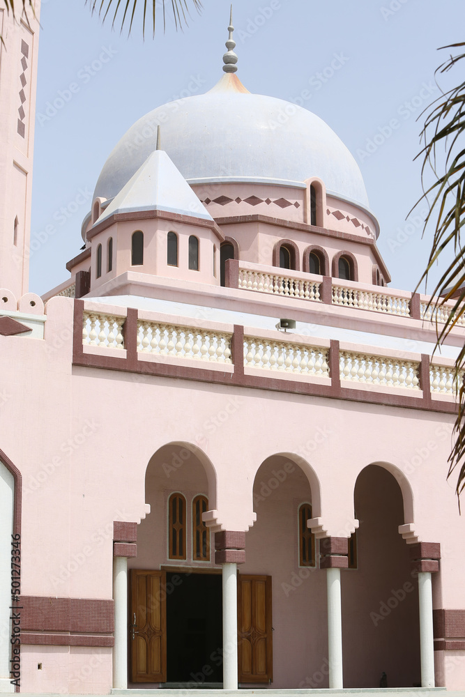 Mosque in Mbour city, Senegal, Africa. Senegalese landmark, monument ...