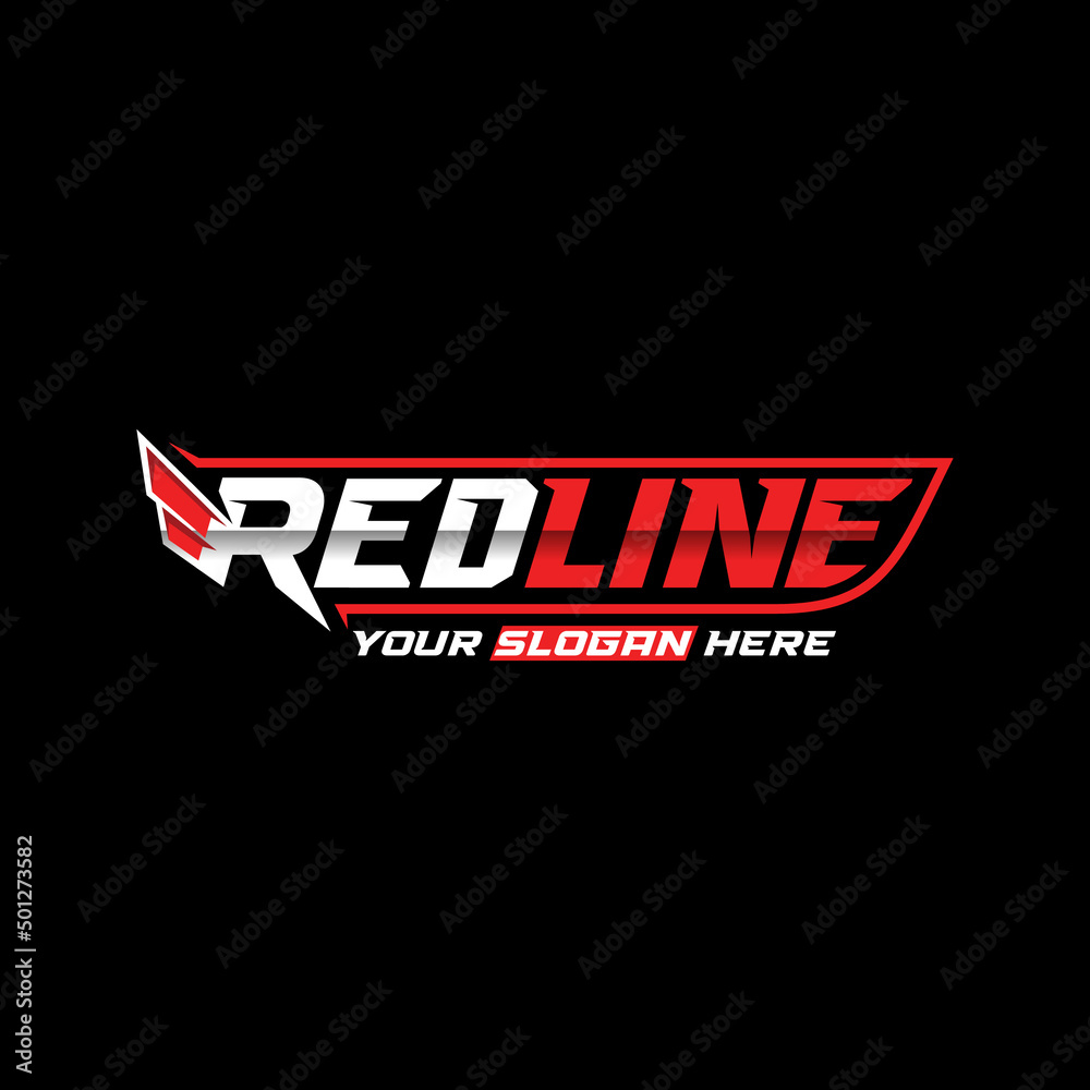 Automotive car logo. Redline logo type, design Symbol. Stock Vector ...