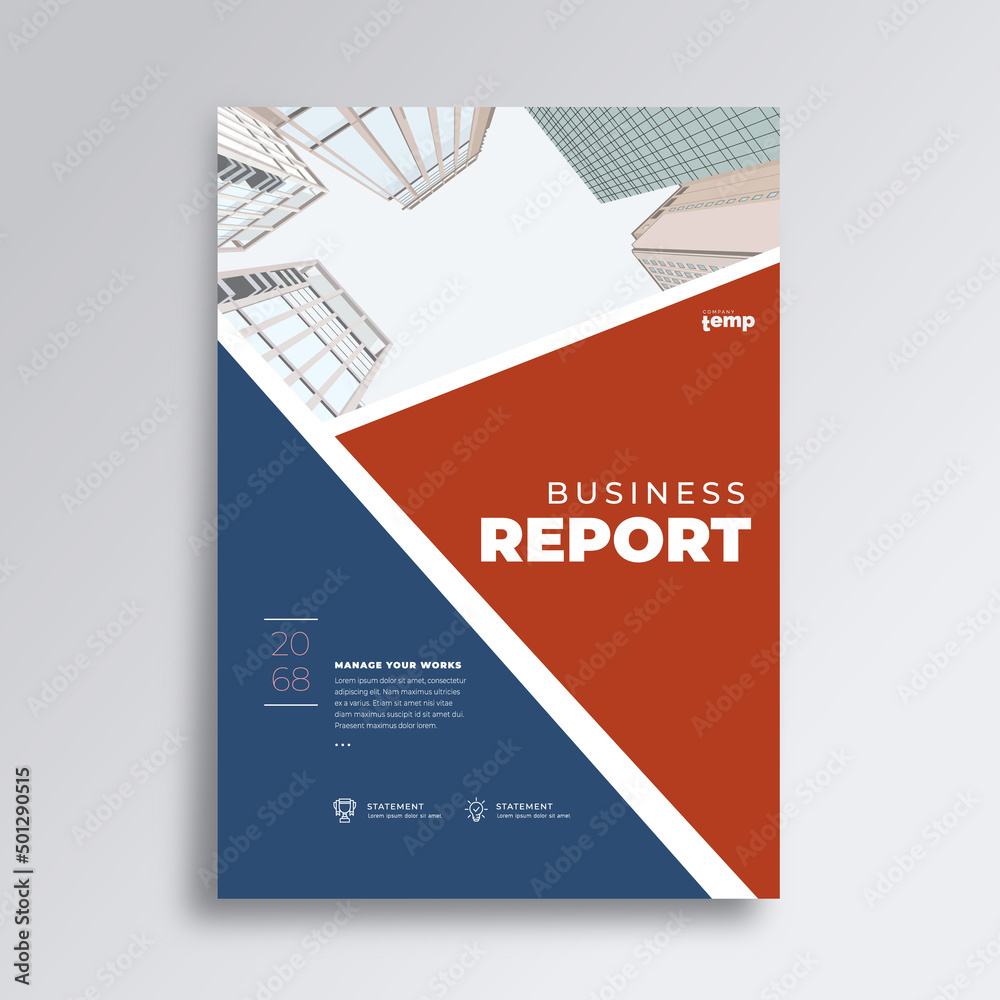 Annual Report corporate flyer template design Stock Vector | Adobe Stock