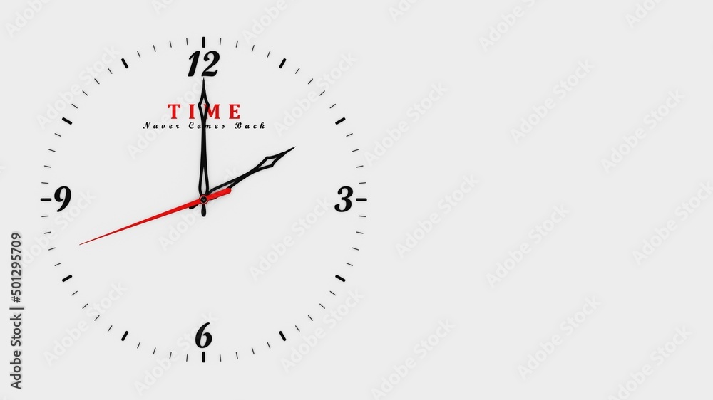 3D Wall Clock Background, Timetable Schedule, 3D illustration, 3D ...