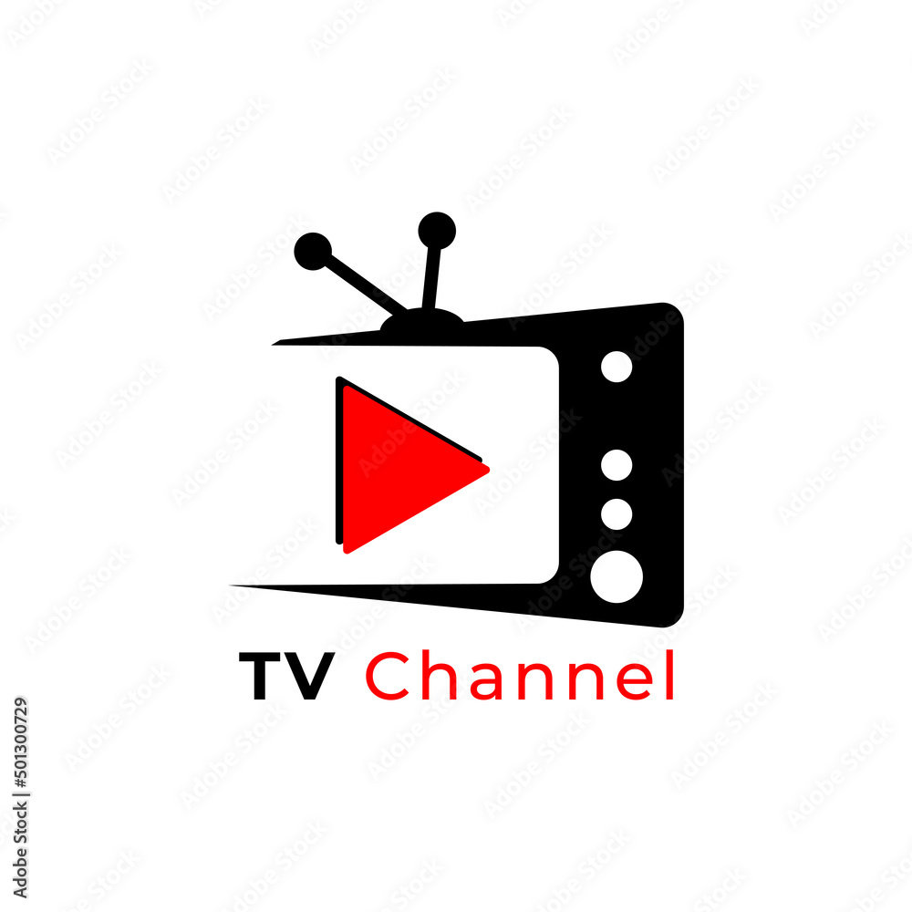 TV Channel Icon Logo Design Element Stock Vector | Adobe Stock