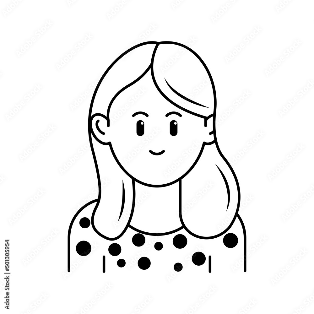 Little Girl Avatar portraits. Business people diverse faces, man and ...