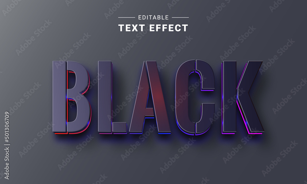 Editable Text Effect Mockup. Vector Graphic Style Stock Vector | Adobe ...