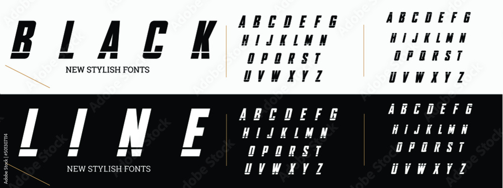 BLACK LINE Unique and Minimal TECH Letter set for your new startup ...