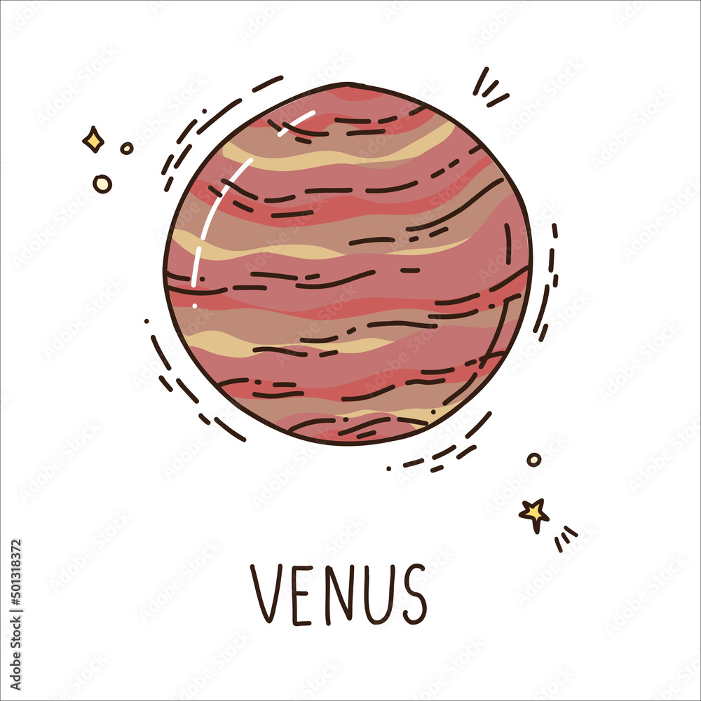 cartoon planet Venus Stock Vector | Adobe Stock