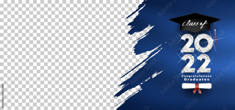 Graduation, Class of 2022 Vector text silver design space for text and ...