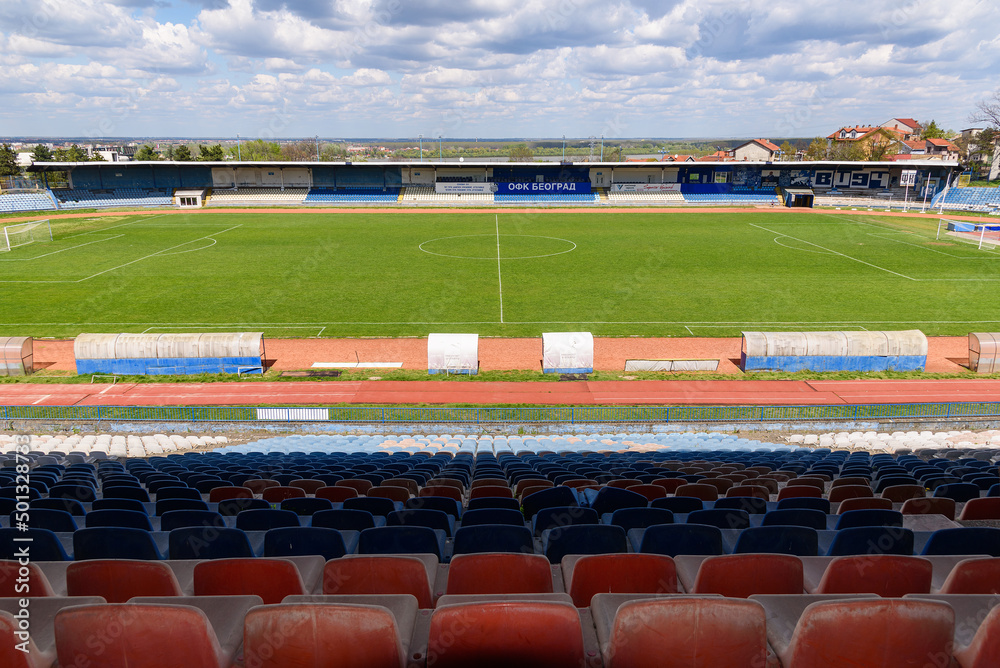 Belgrade, Serbia - April 11, 2022: Youth's Stadium (serbian: Omladinski ...