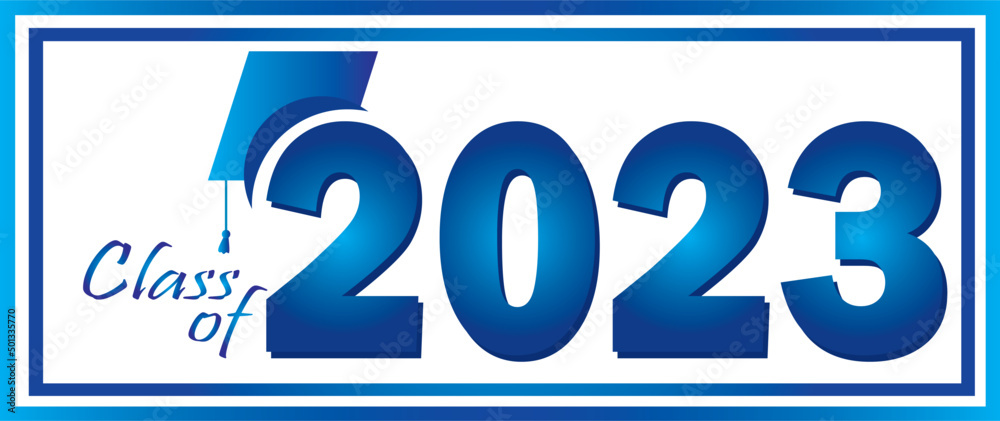 Class of 2023 Blue Stock Vector | Adobe Stock