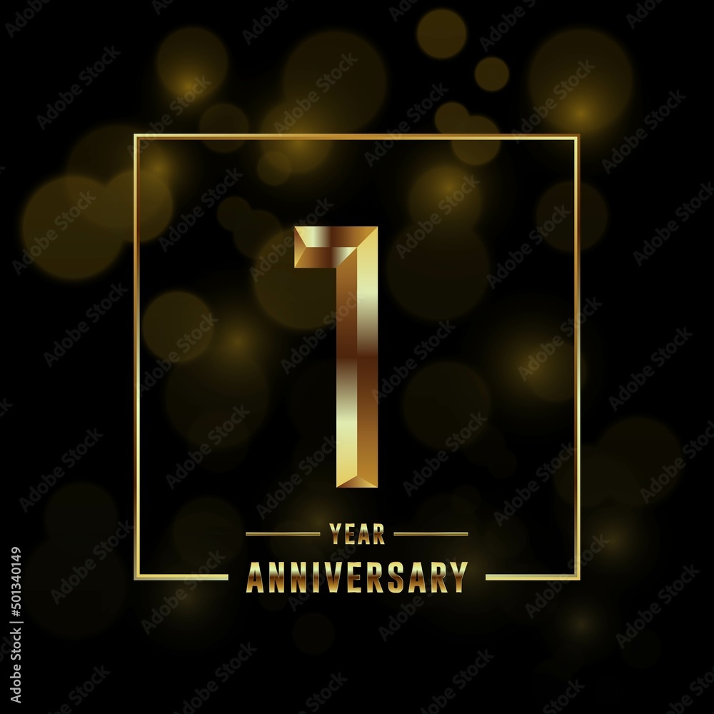 1st Years Anniversary logotype. Anniversary celebration template design ...
