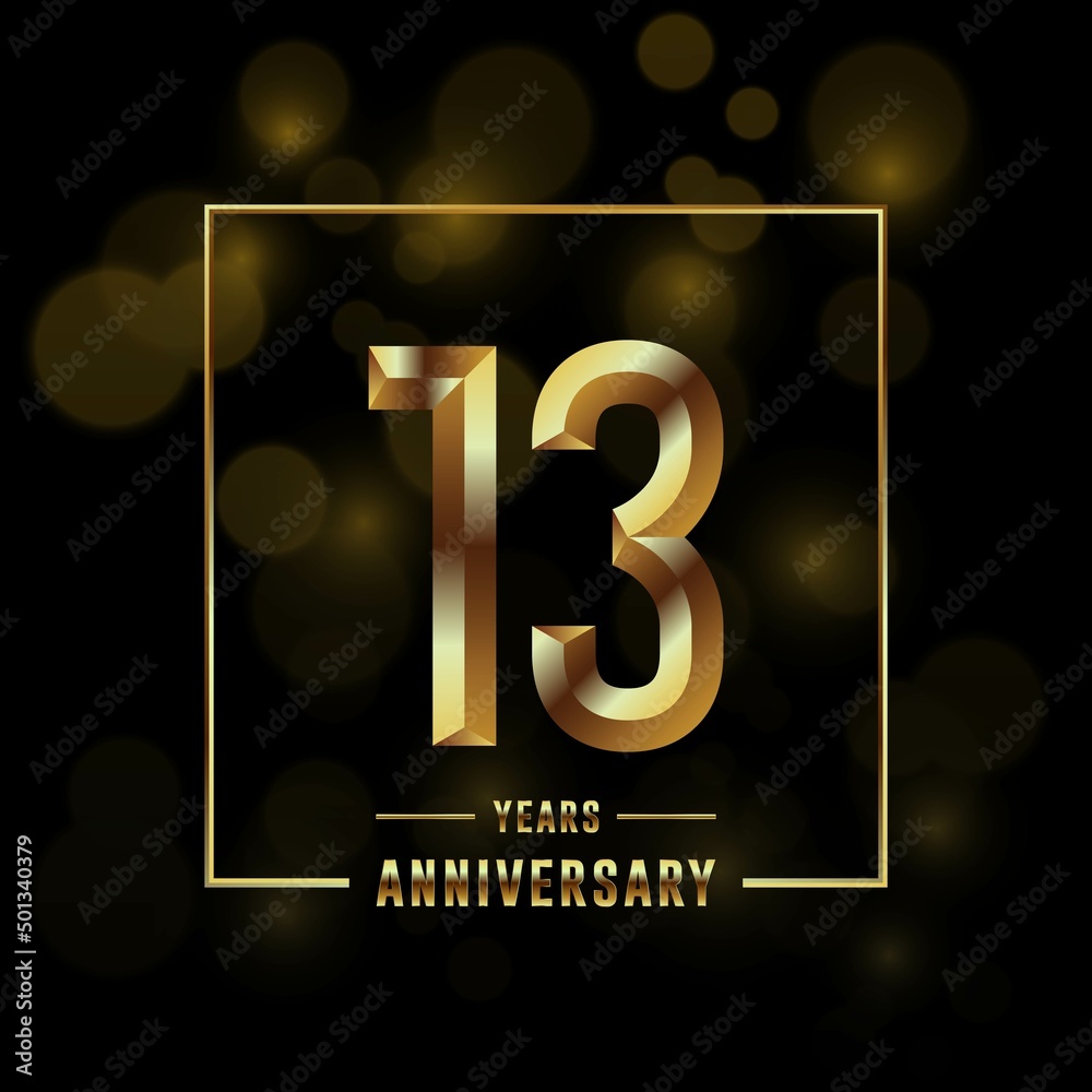 13th Years Anniversary logotype. Anniversary celebration template ...