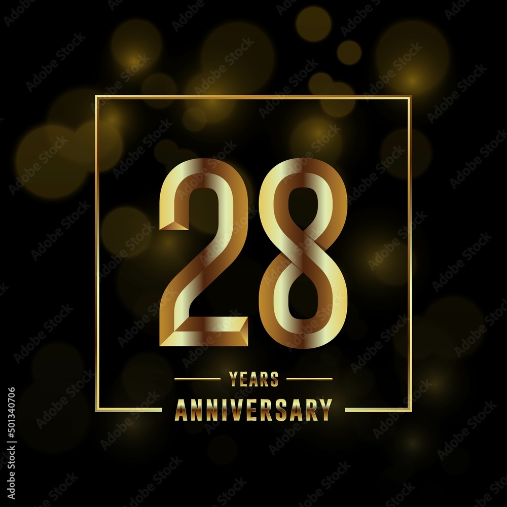 28th Years Anniversary logotype. Anniversary celebration template ...