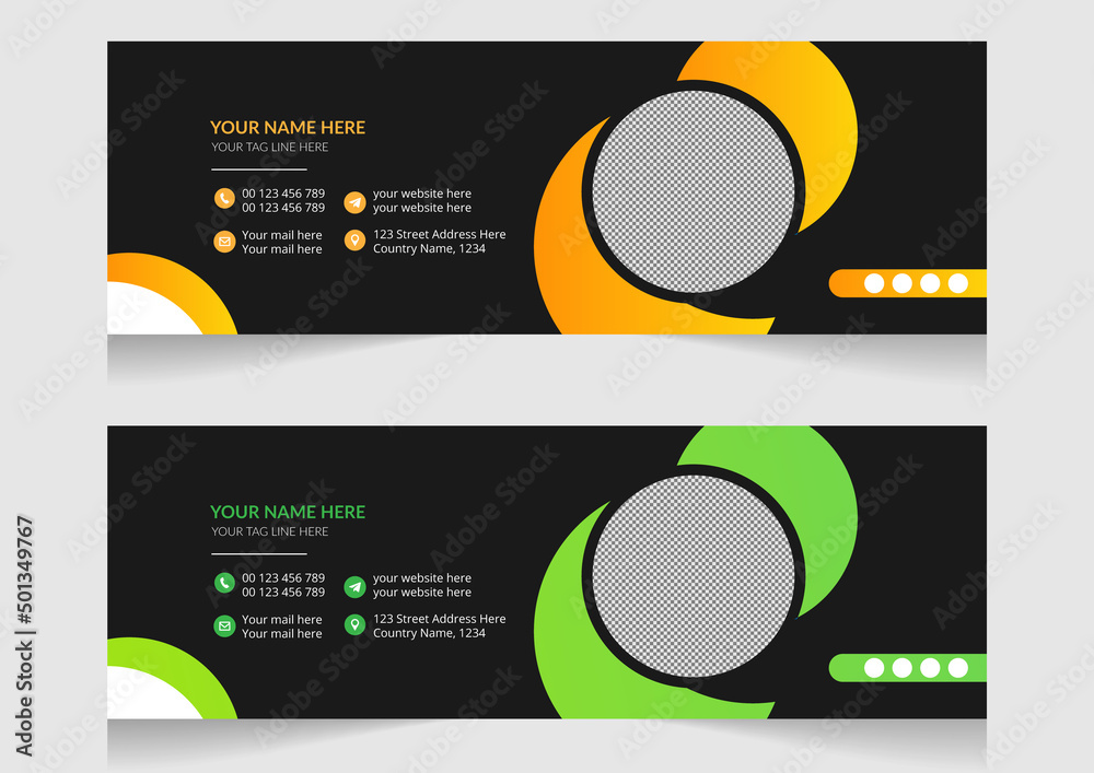 Personal identity email signature template design Business email ...