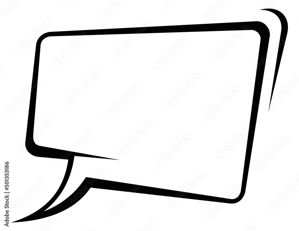 Blank Text Message Template Comic Speech Bubble Stock Vector Adobe Stock