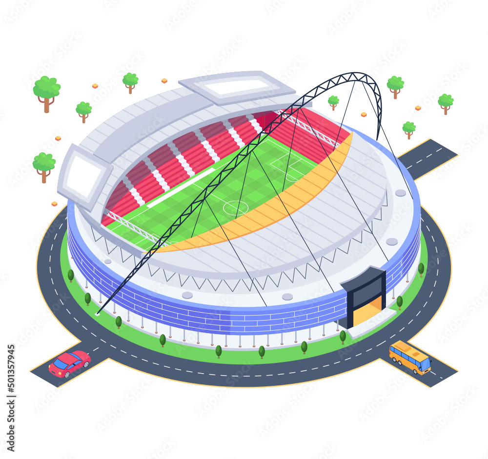 Wembley Stadium Stock Vector | Adobe Stock