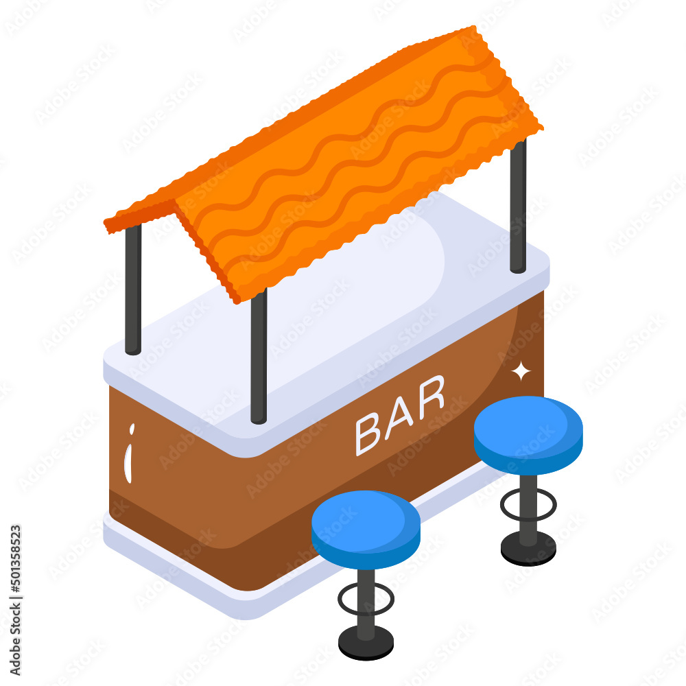 Beach Bar Stock Vector | Adobe Stock
