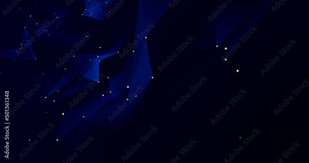 3d luxury navy blue network connection structure. Digital background ...