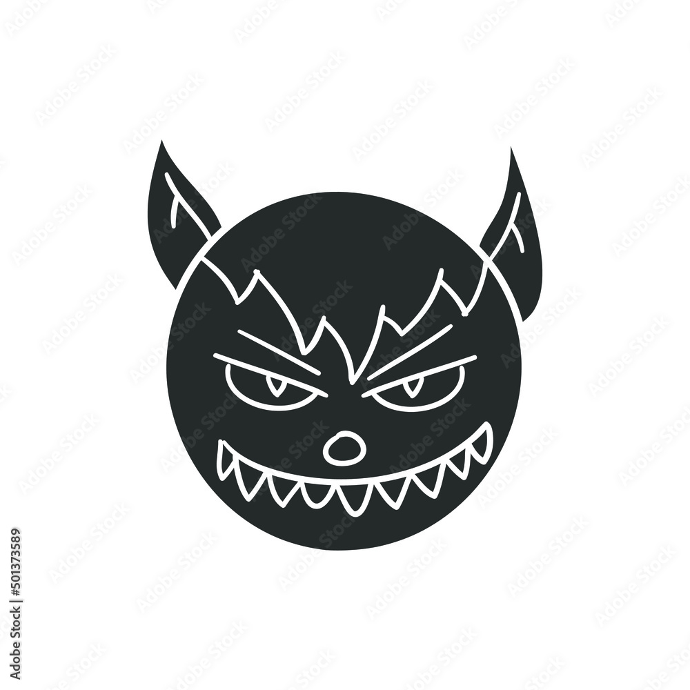 Werewolf Icon Silhouette Illustration. Halloween Creatures Vector ...