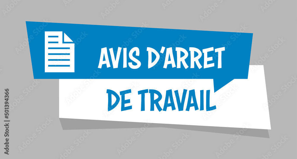 Logo avis d'arrêt de travail. vector de Stock | Adobe Stock