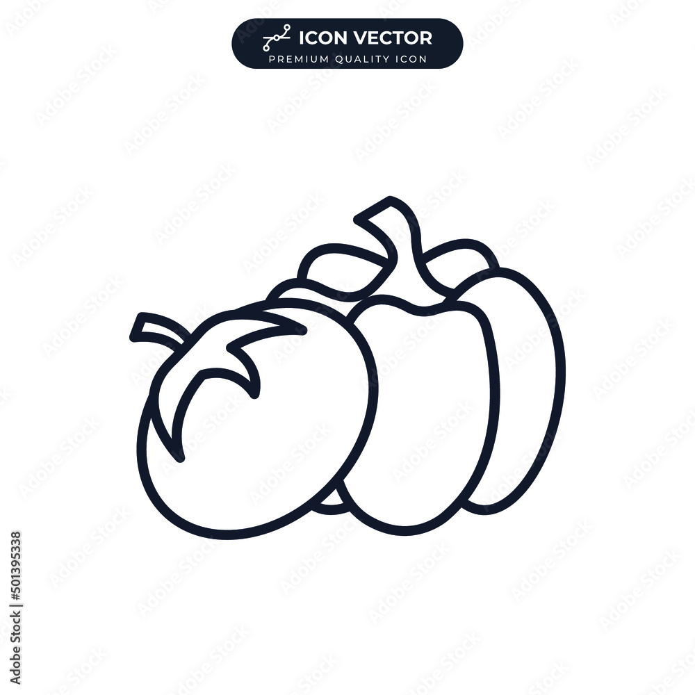 vegetable icon symbol template for graphic and web design collection ...