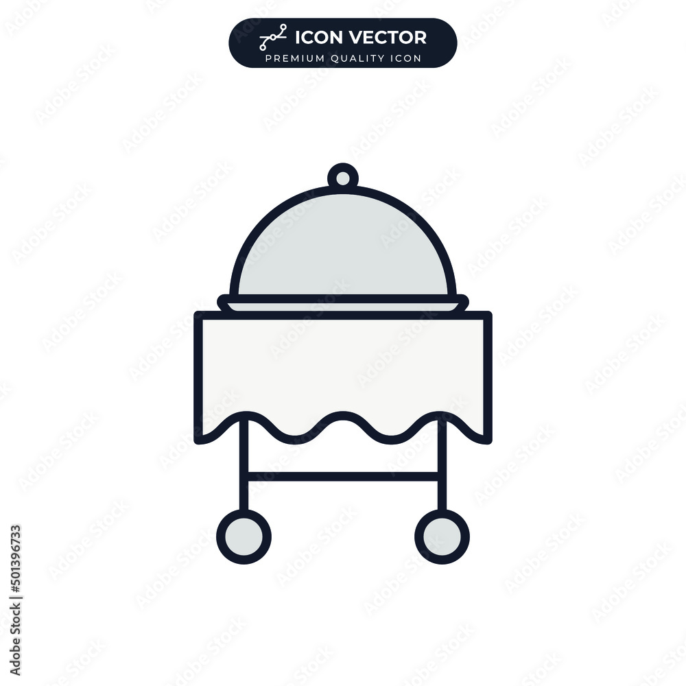 catering. Buffet self service restaurant icon symbol template for ...