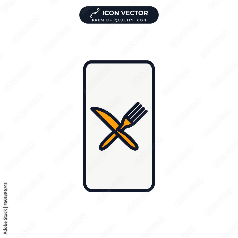 food app icon symbol template for graphic and web design collection ...