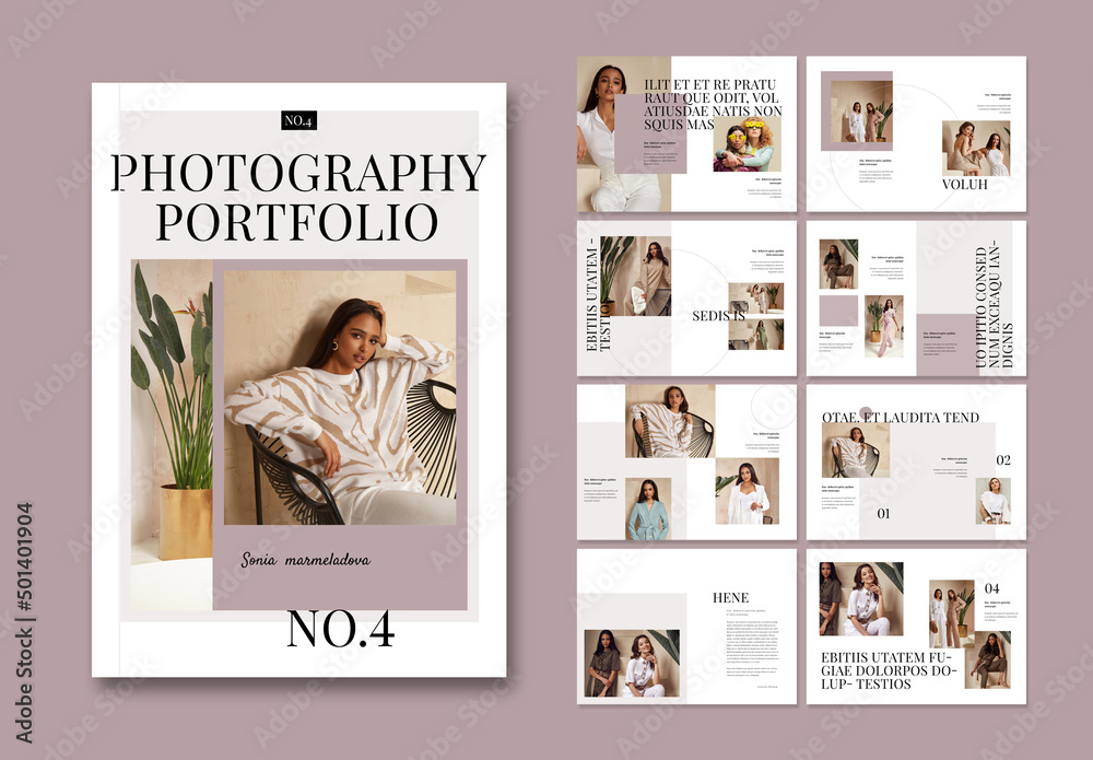 Photography Portfolio Layout Stock Template | Adobe Stock