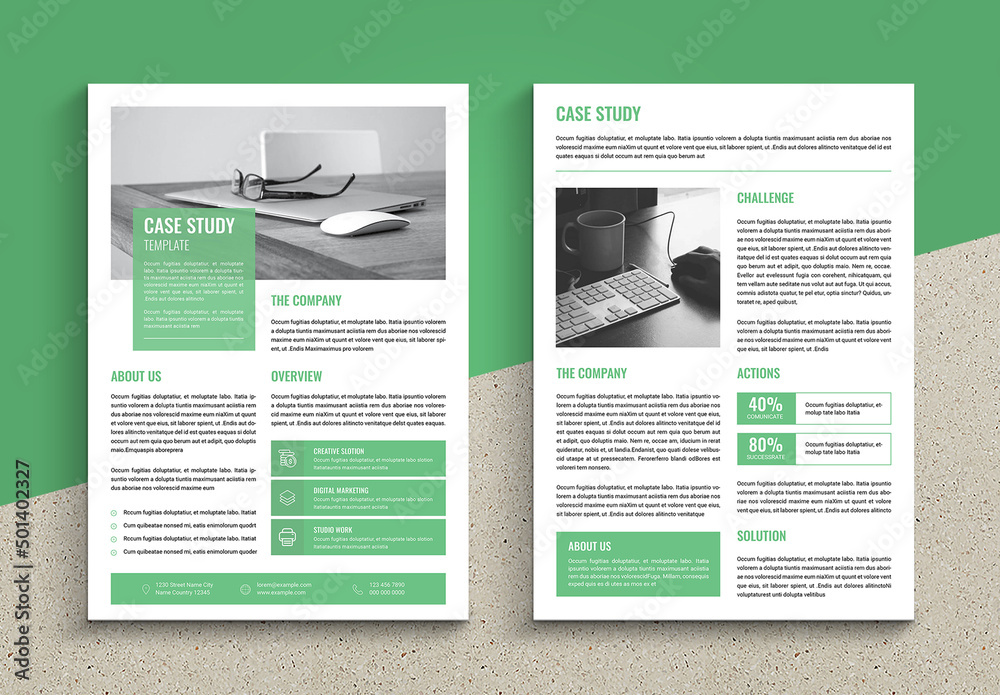 Case Study Layout Stock Template | Adobe Stock