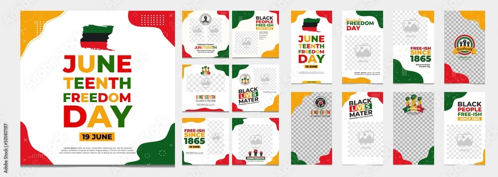 Social media post template for Juneteenth day, Celebration freedom ...