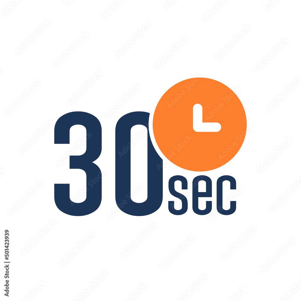 30 Seconds Countdown Timer Icon Set Time Interval Icons Stopwatch And