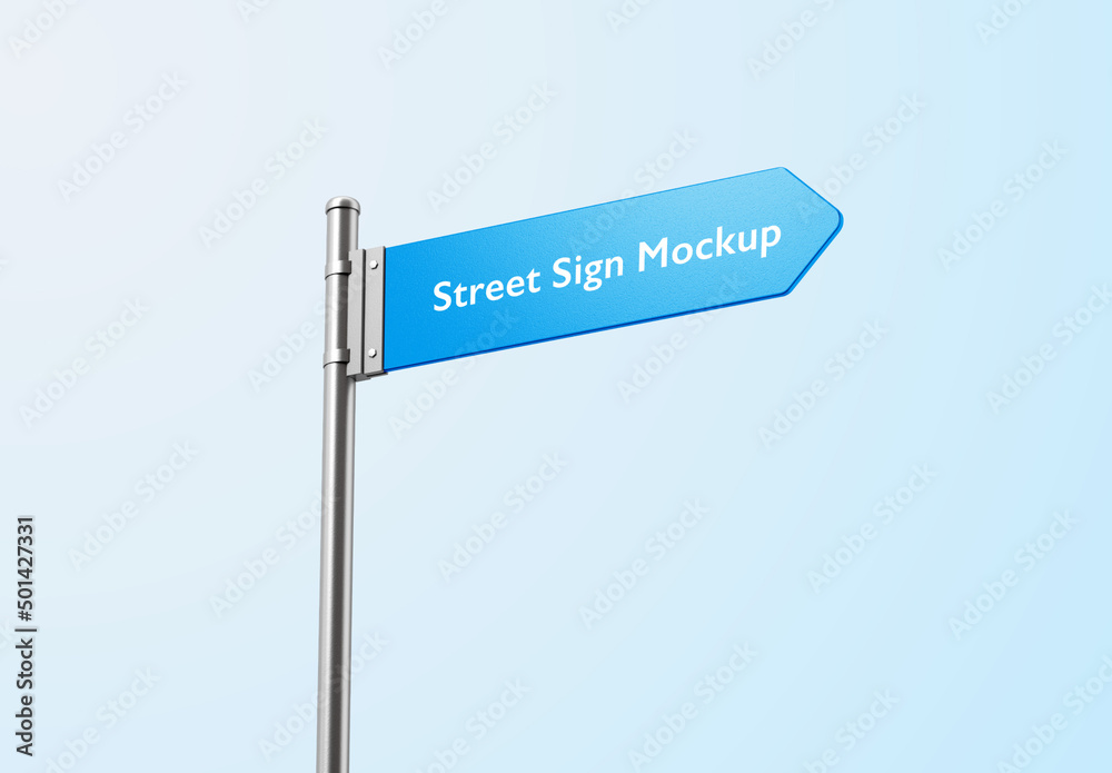 Street Direction Sign Mockup Stock Template | Adobe Stock