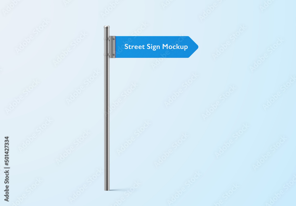 Street Direction Sign Mockup Stock Template | Adobe Stock