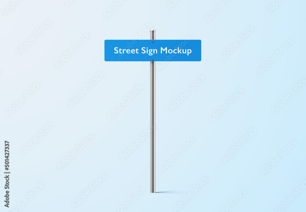 Street Direction Sign Mockup Stock Template | Adobe Stock