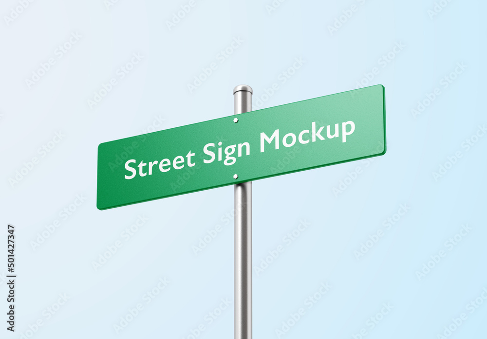 Street Direction Sign Mockup Stock Template | Adobe Stock