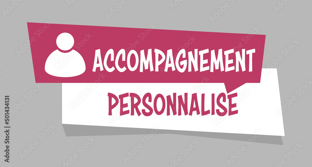 Vetor de Logo accompagnement personnalisé. do Stock | Adobe Stock
