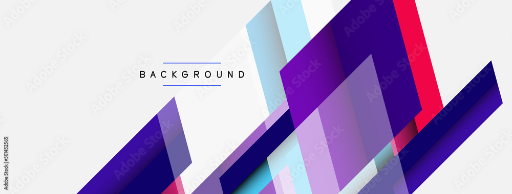 Vector background. Abstract overlapping color lines design with shadow ...