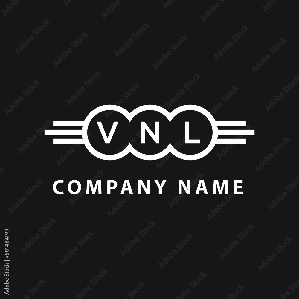 VNL letter logo design on black background. VNL creative initials ...