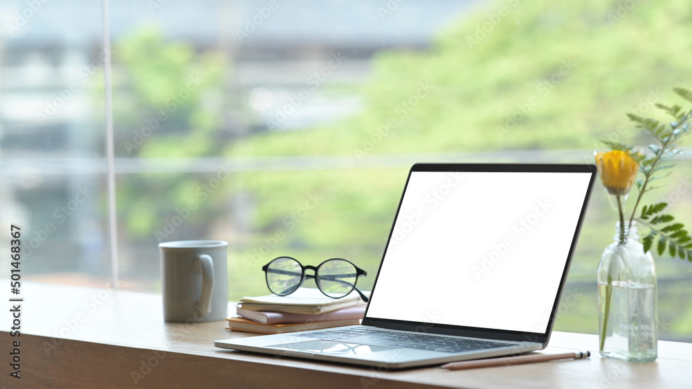 Laptop, Books And Coffee