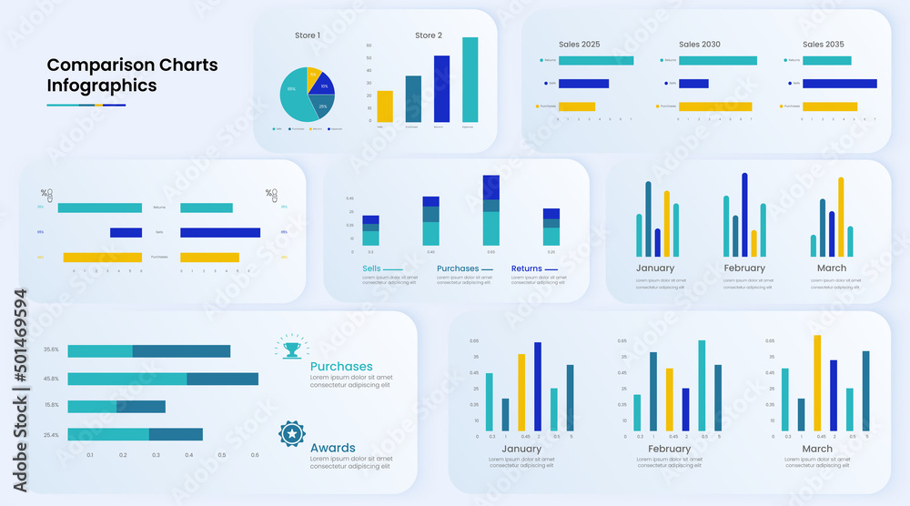 Modern stunning user experience infographic vector element set and ...