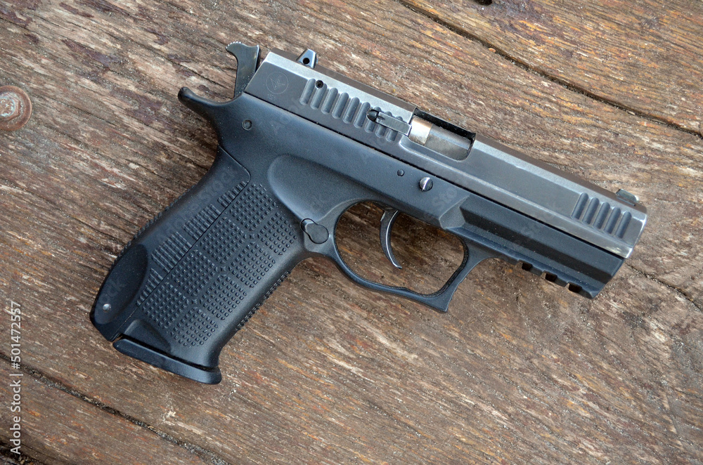 Traumatic pistol Fort-17P 9mm. cal. Kiev,Ukraine. April 28, 2022. Stock ...