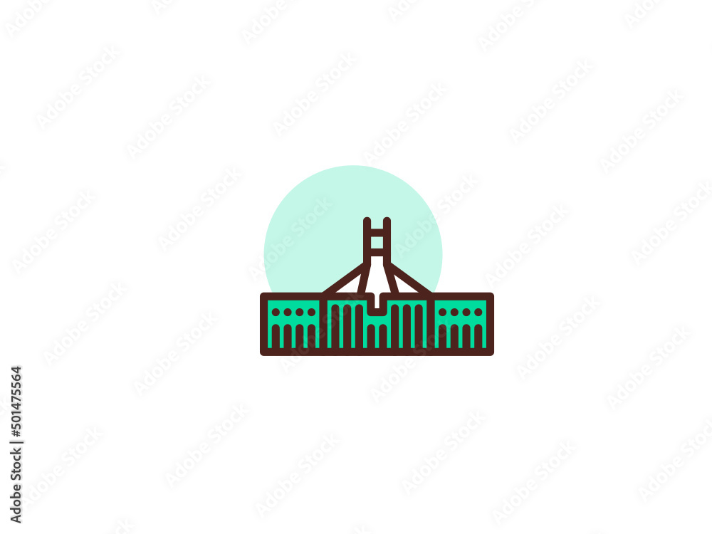 Canberra Monument Cultural Icons Flat Vectors Vectors. flatcion premium ...