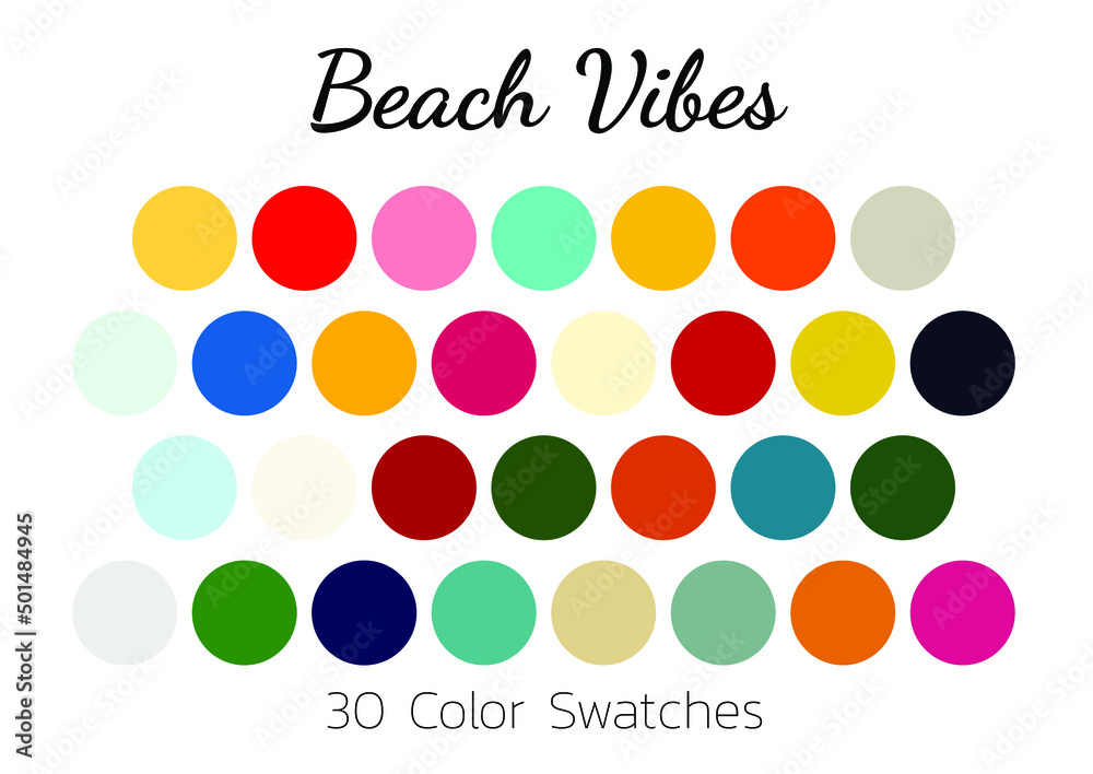 Collection Color palette, swatch color palette, Flat vector ...