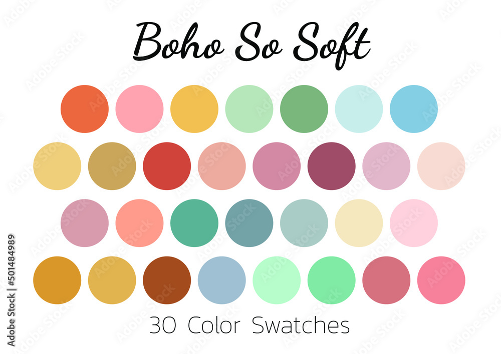 Collection Color Palette Swatch Color Palette Flat Vector Illustration Stock Vector Adobe Stock