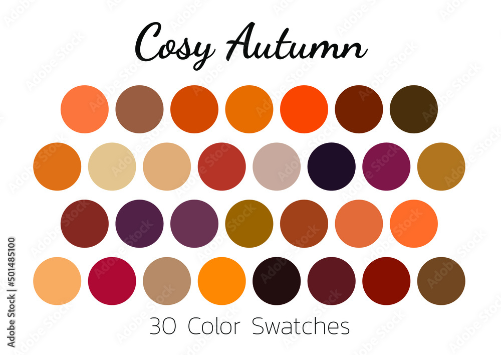 Collection Color Palette Swatch Color Palette Flat Vector Illustration Stock Vector Adobe Stock