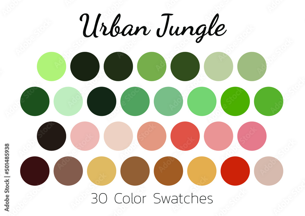 Collection Color palette, swatch color palette, Flat vector ...