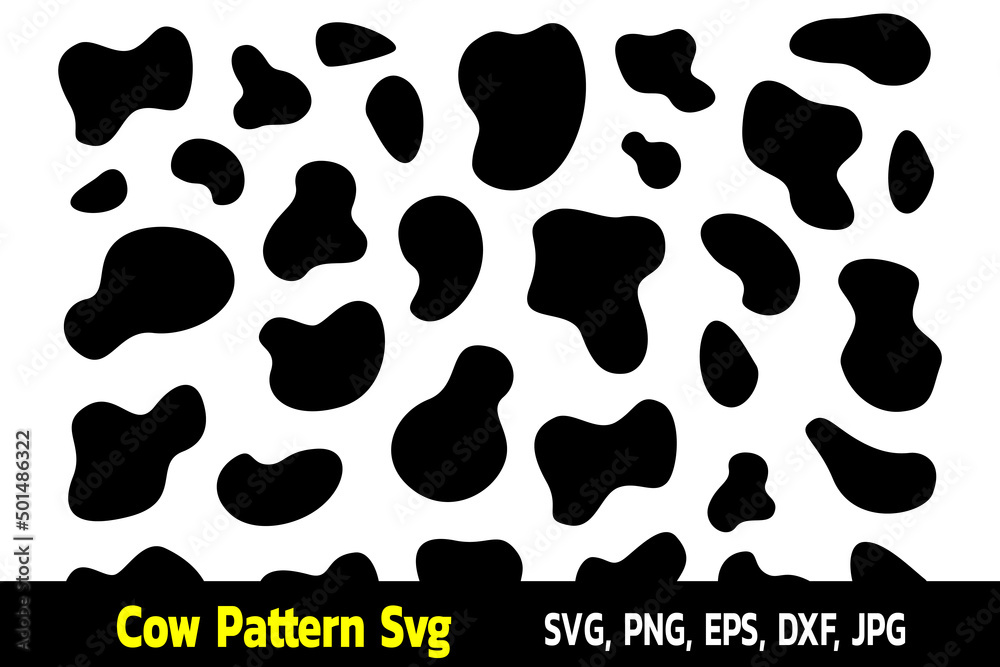 Cow fur pattern background, vector illustration. Stock Vector | Adobe Stock