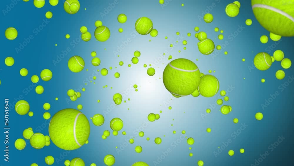 Flying Tennis Balls Animation, Background, Loop, 4k Sport and hobbies ...